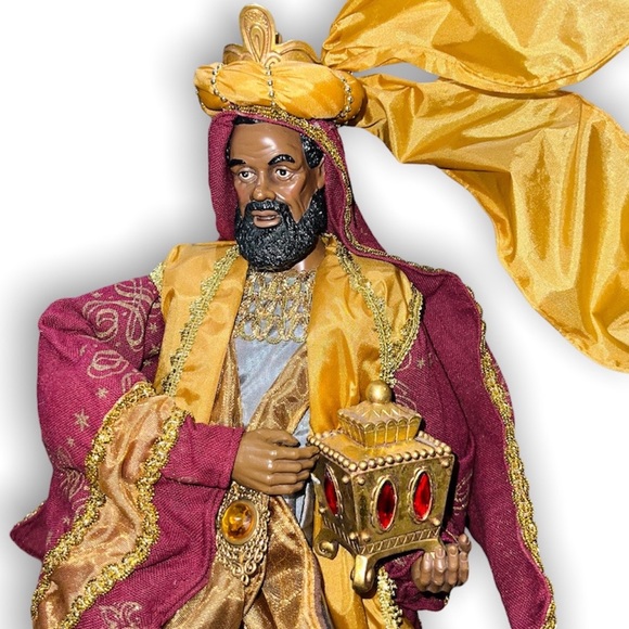 Holiday | 3 Large Vintage Magi Wizard Figurines Three Kings 3 Nativity ...